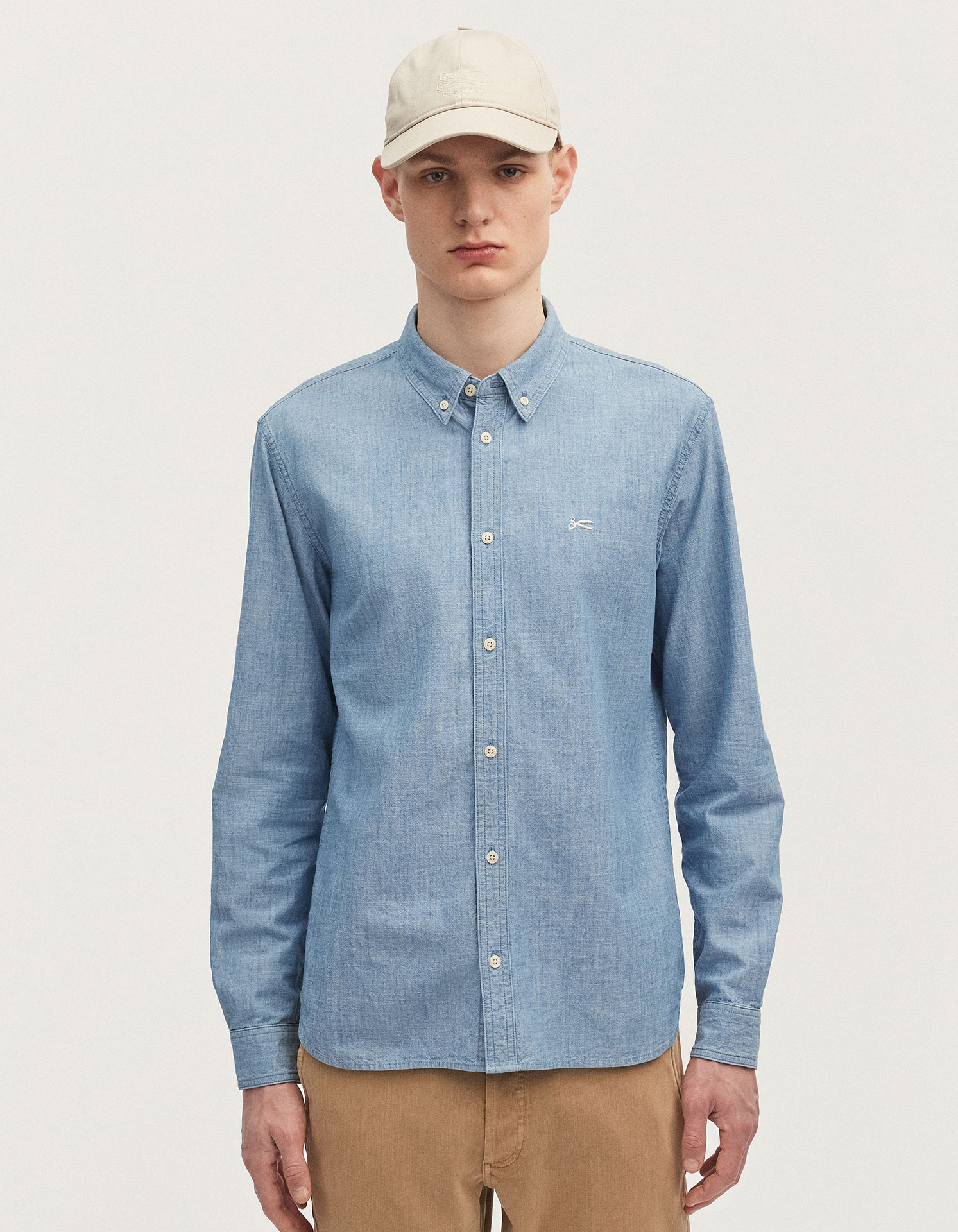 DENHAM LOGO CAP Clean Gabardine - Denham